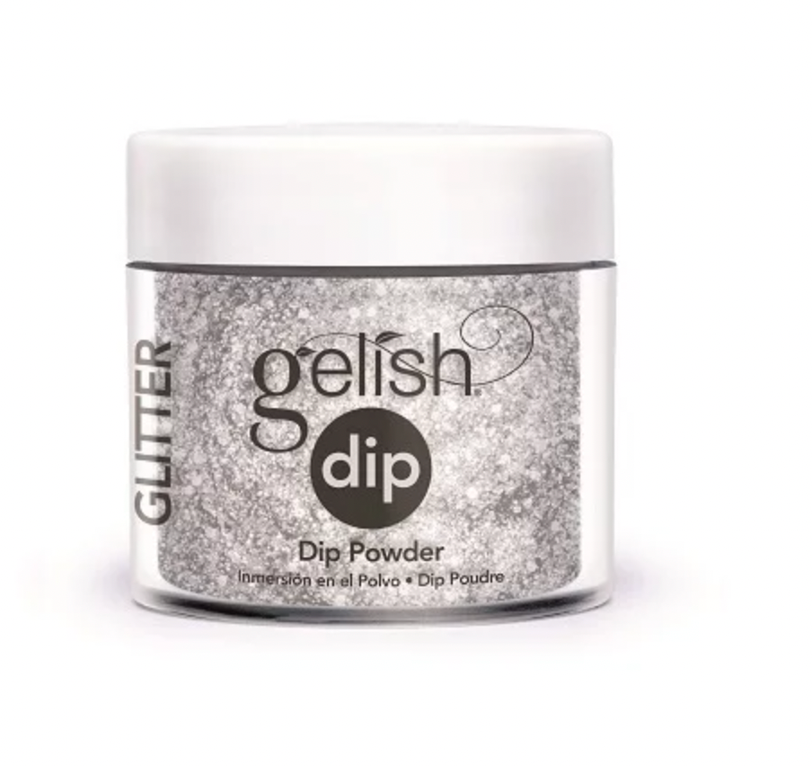 Gelish Dip French Powder Am I Making You Gelish (SILVER CHUNKY GLITTER ...